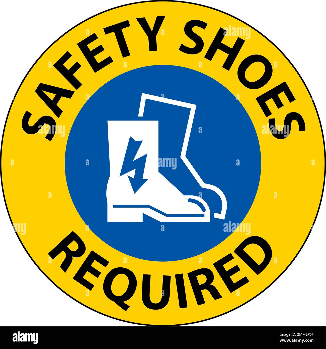 Label Floor Sign, Safety Shoes Required Stock Vector Image & Art - Alamy