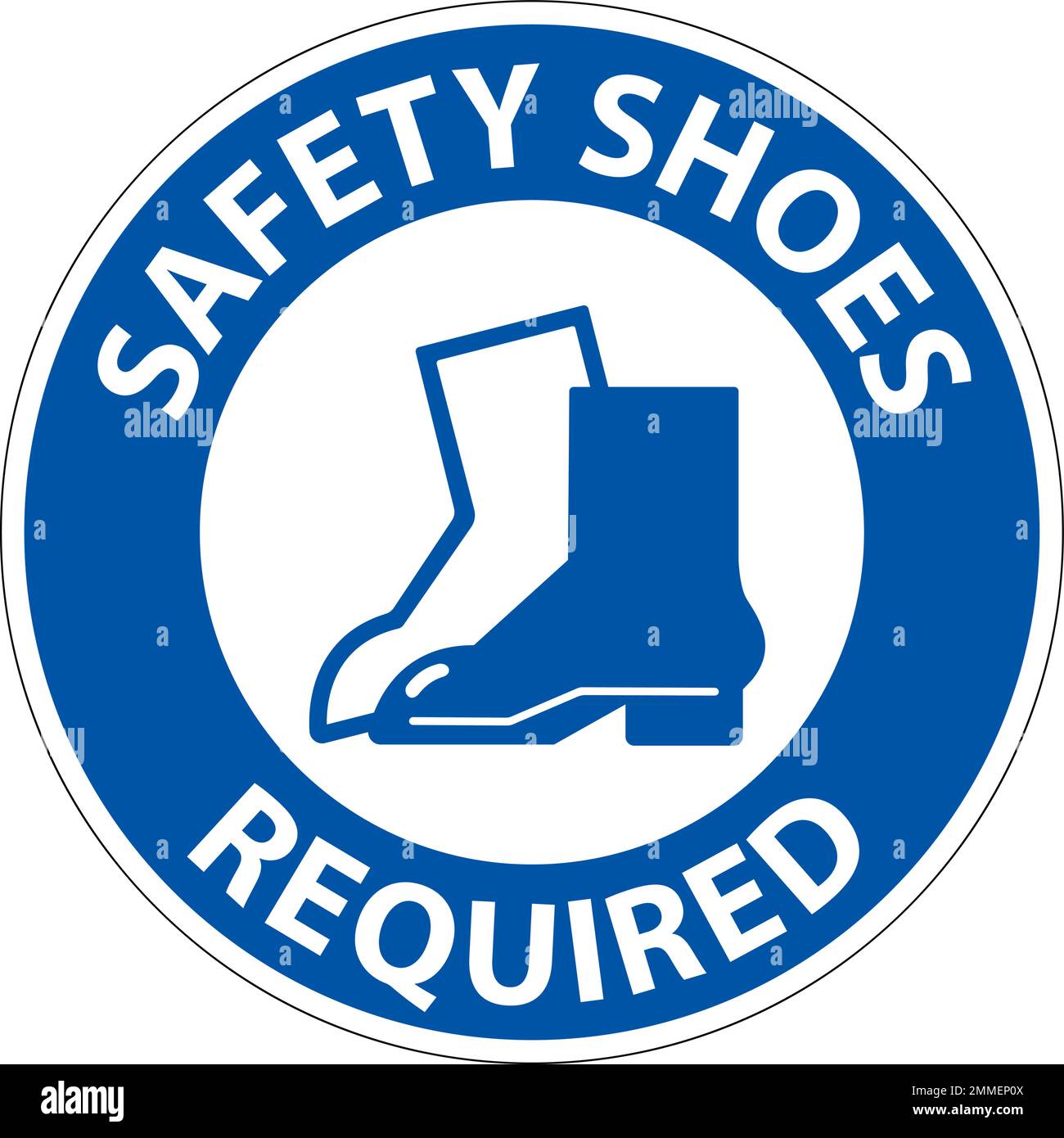 Label Floor Sign, Safety Shoes Required Stock Vector Image & Art - Alamy