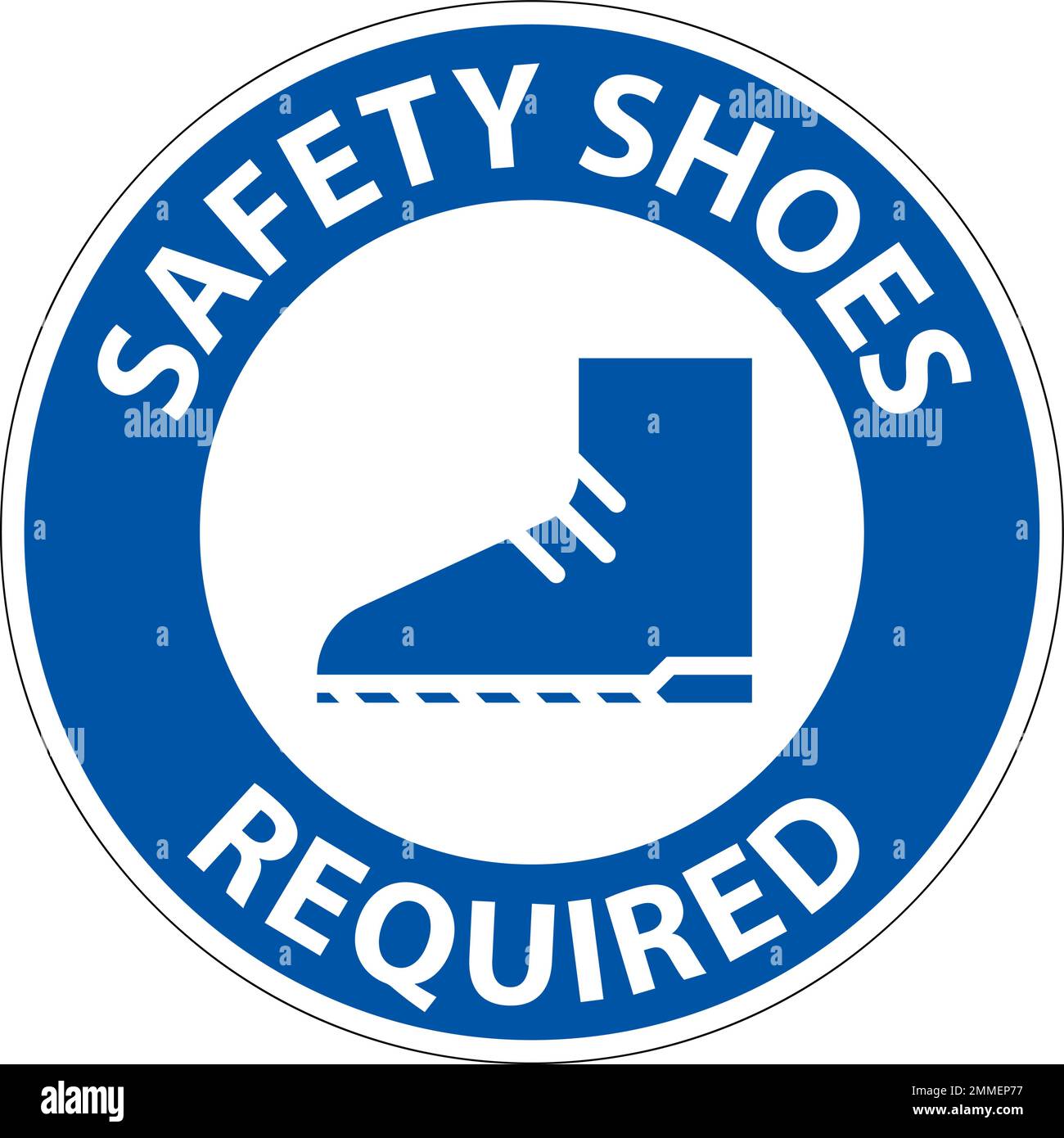 Safety Shoes Sign Vector Security Notice Sign Safety Shoes And Vest