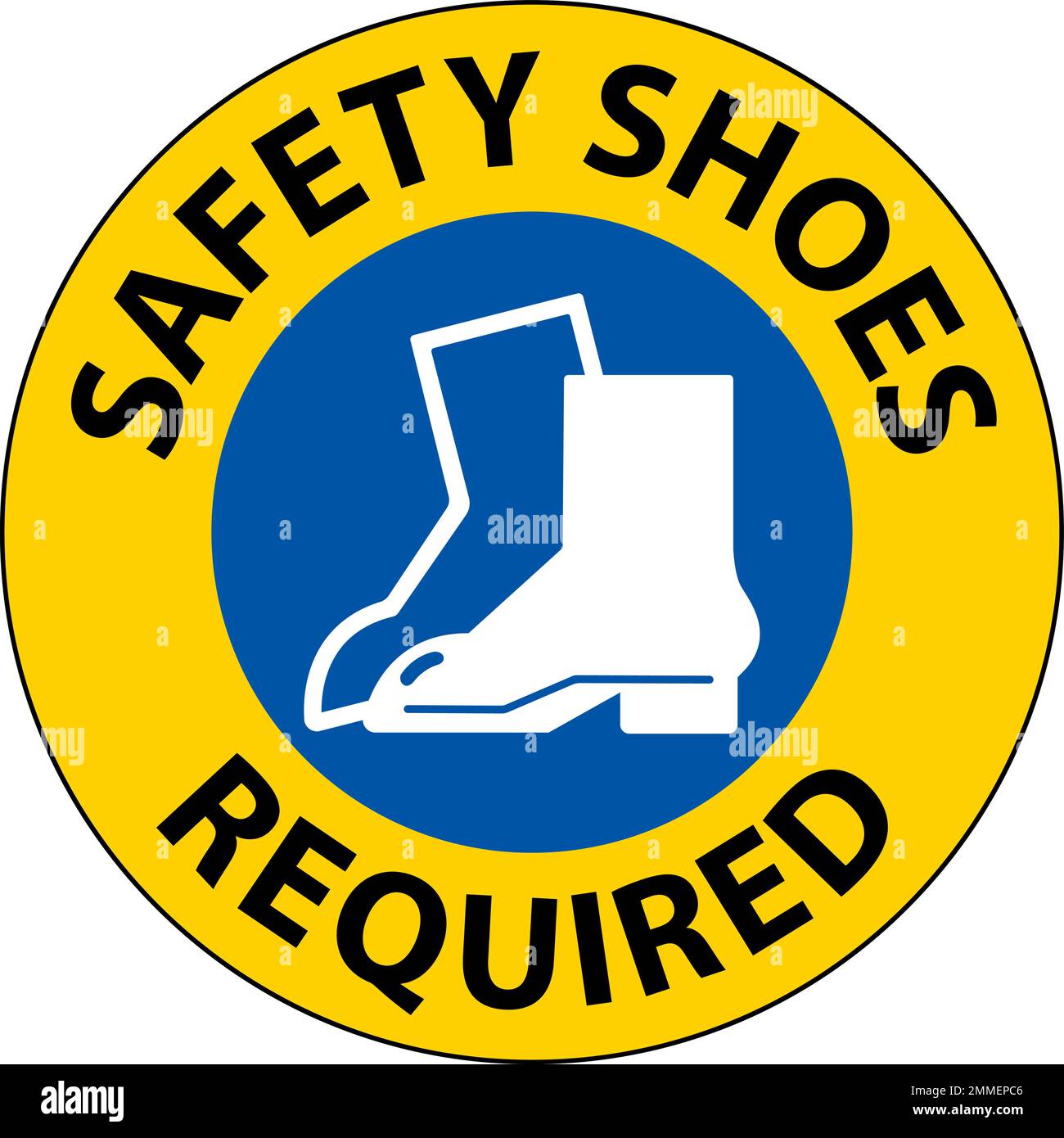 Label Floor Sign, Safety Shoes Required Stock Vector Image & Art - Alamy