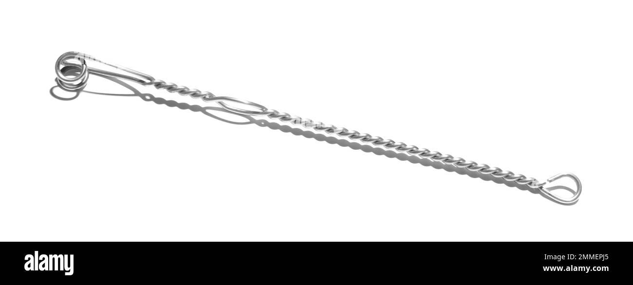 Logopedic probe for speech therapy isolated on white, top view Stock ...