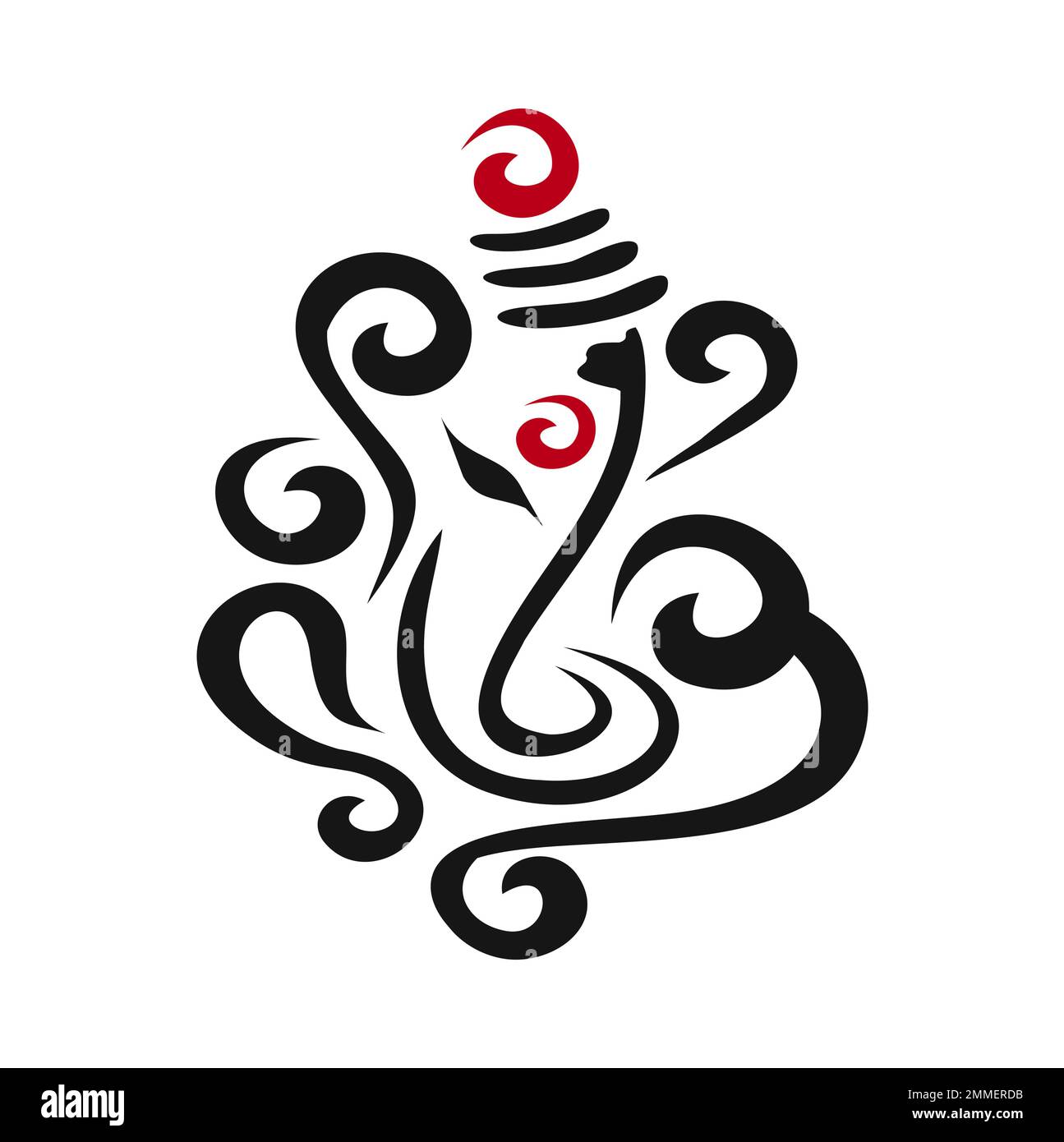 Simple Ganesha Head Tattoo