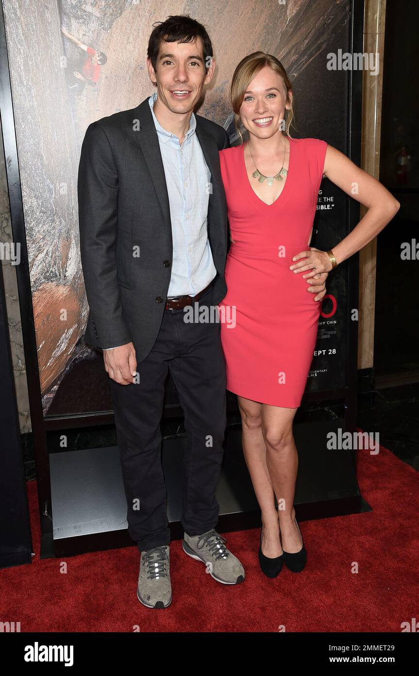 Alex Honnold, left, and Sanni McCandless attend the LAFF gala screening ...