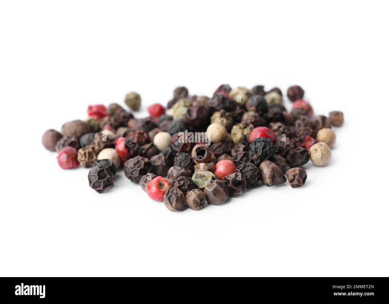 Mix of different pepper grains isolated on white Stock Photo - Alamy