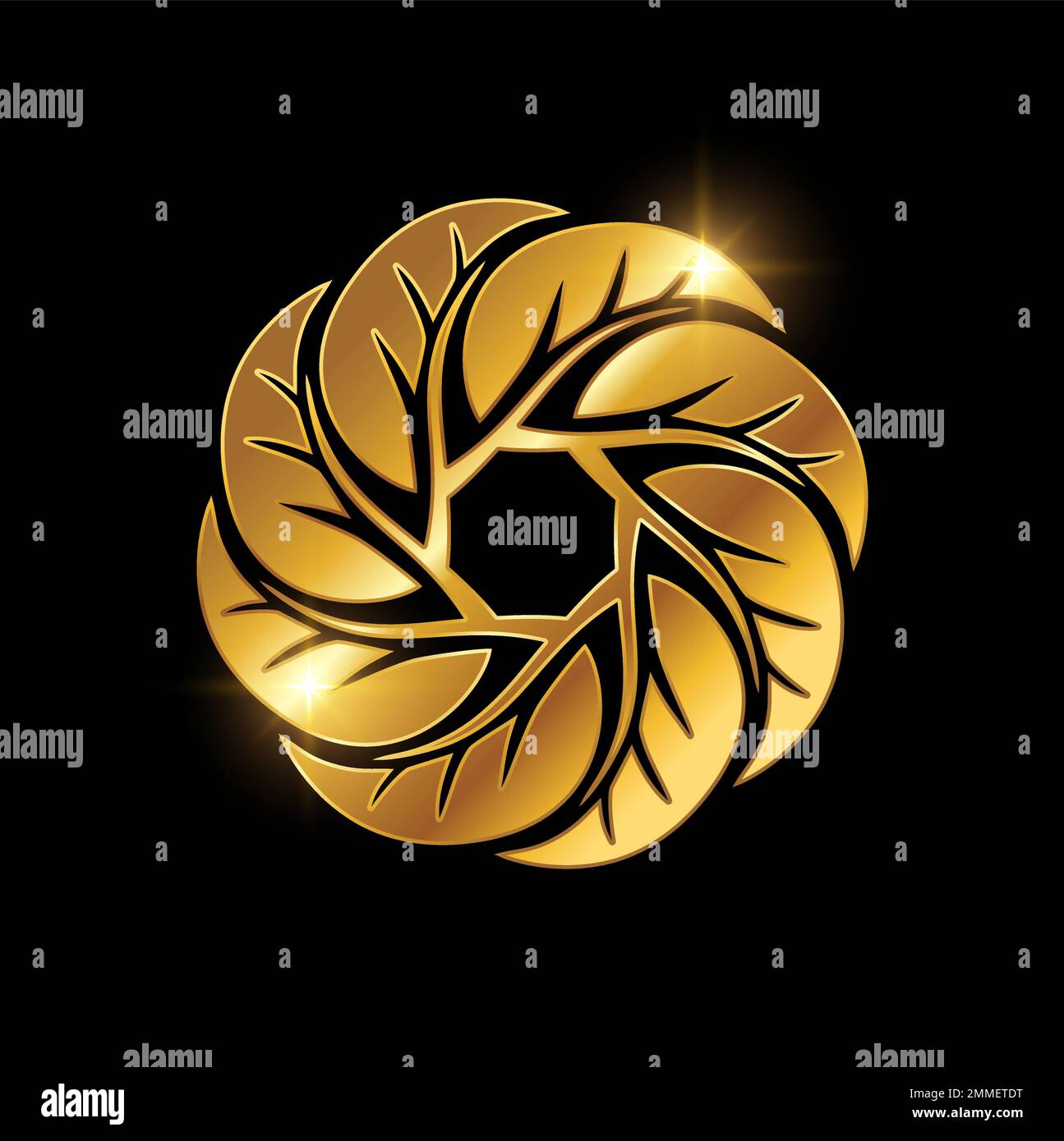 Golden Circle Leaf Nature Ecology Logo Stock Vector Image & Art - Alamy