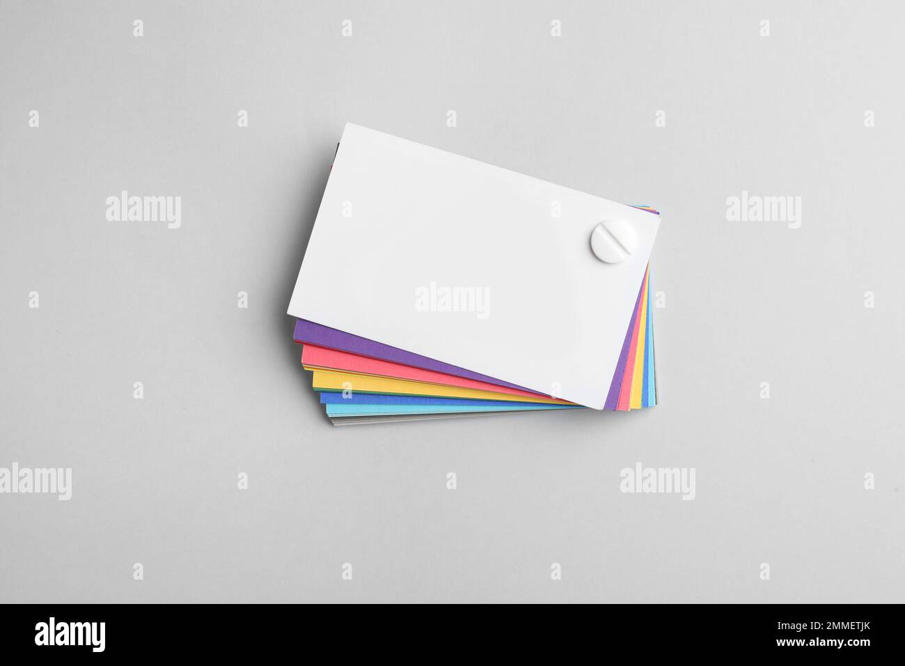 Color palette on light grey background, top view Stock Photo - Alamy