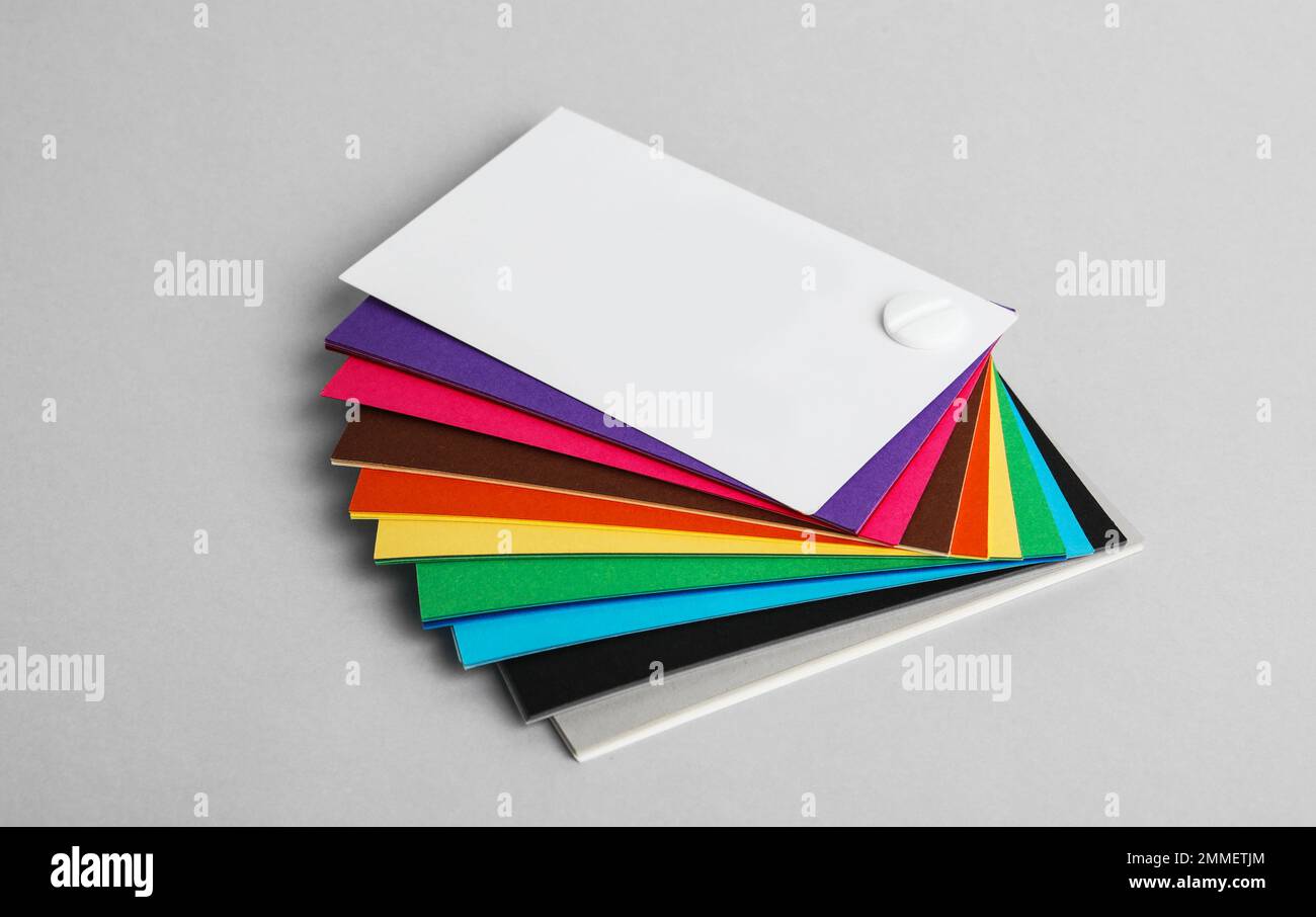 Color palette on light grey background. Professional samples Stock ...