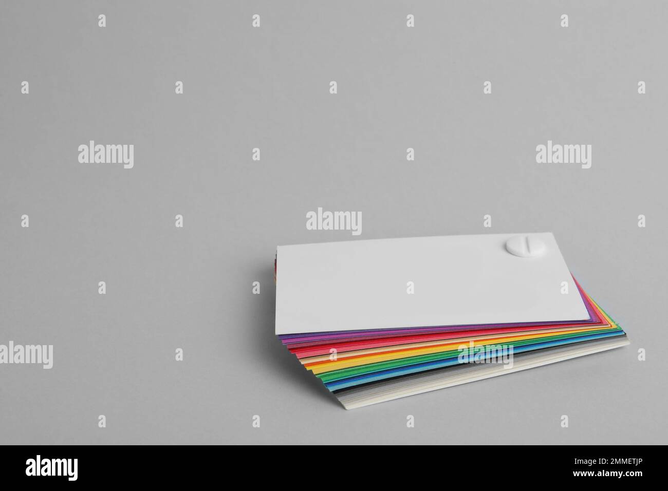 Color palette on light grey background. Space for text Stock Photo - Alamy