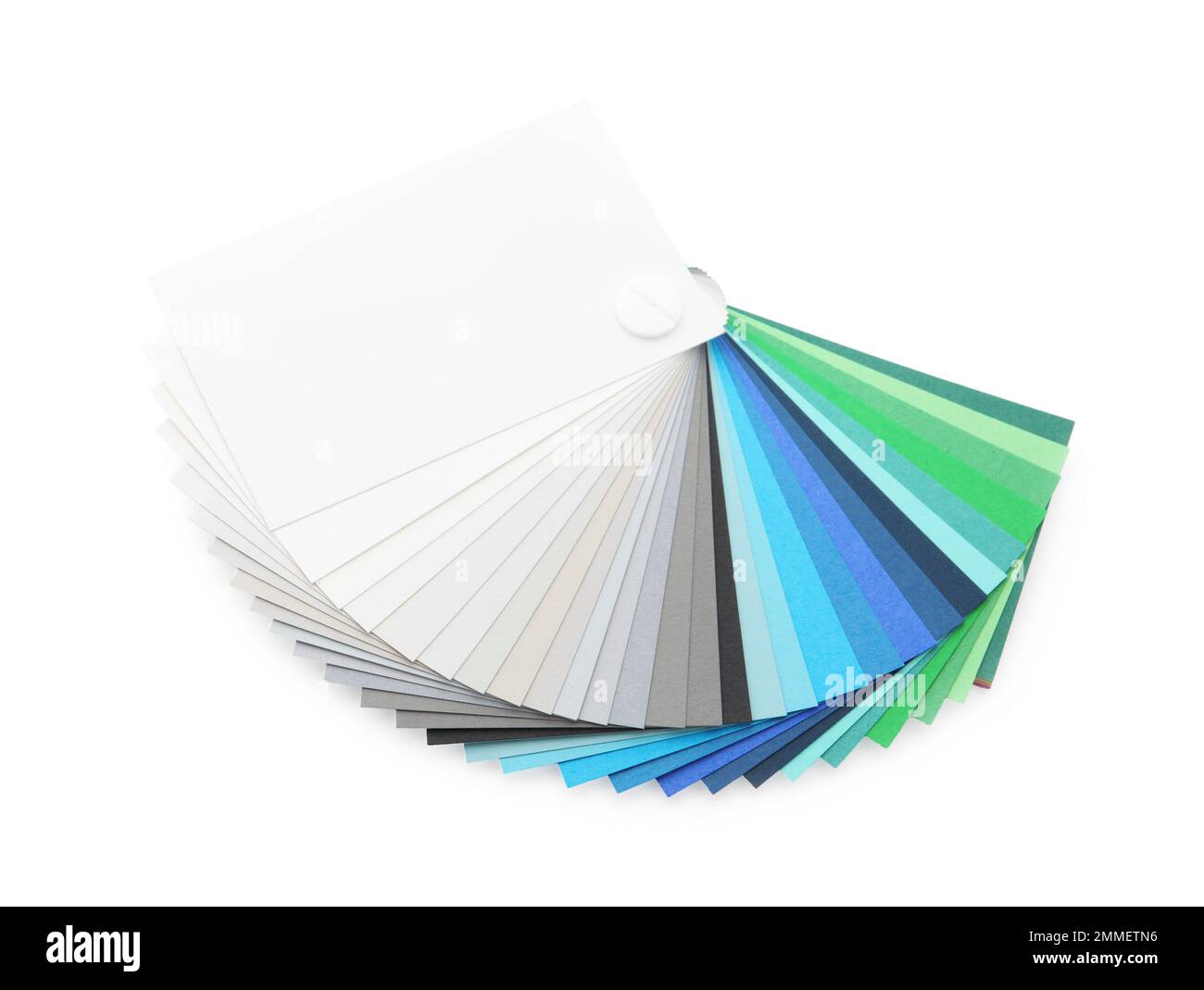 Color palette samples isolated on white, top view Stock Photo - Alamy