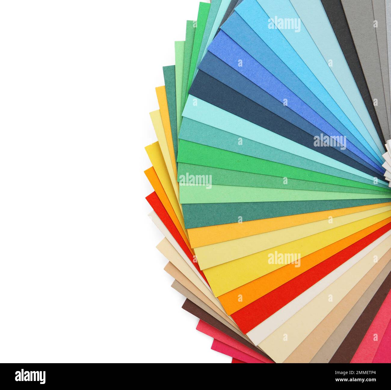 Color palette samples isolated on white, top view Stock Photo - Alamy