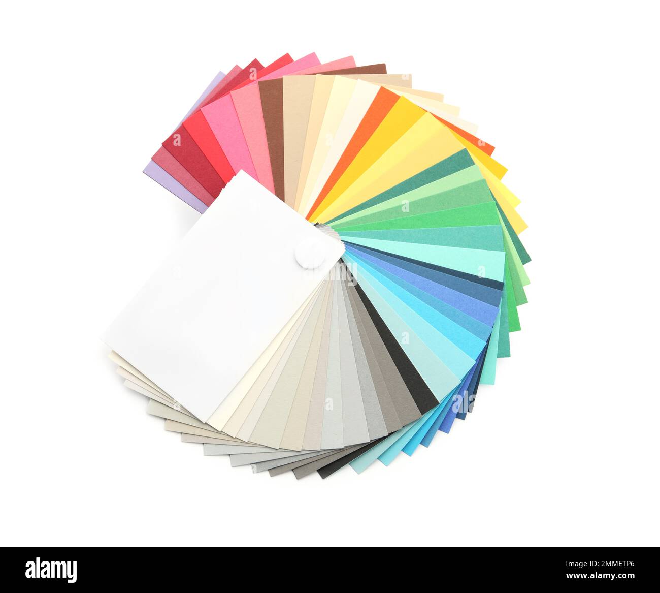 Color palette samples isolated on white, top view Stock Photo - Alamy