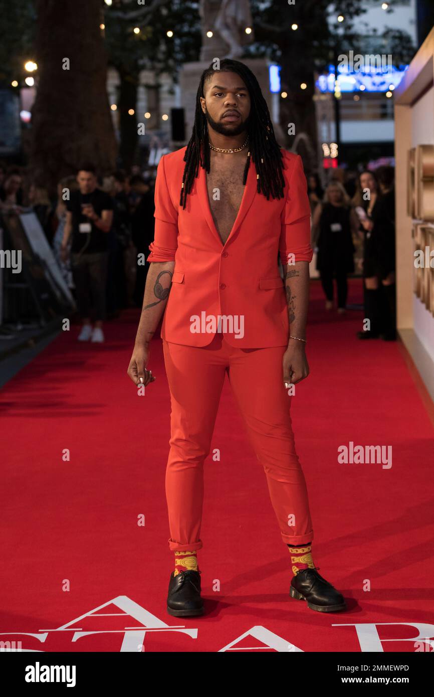 MNEK poses for photographers upon arrival at the premiere of the film ...