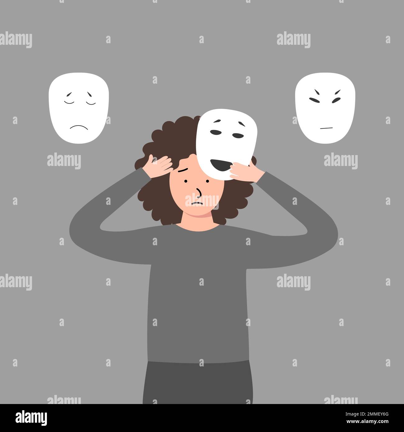 Female character Depression, stress. There is complete confusion in the ...