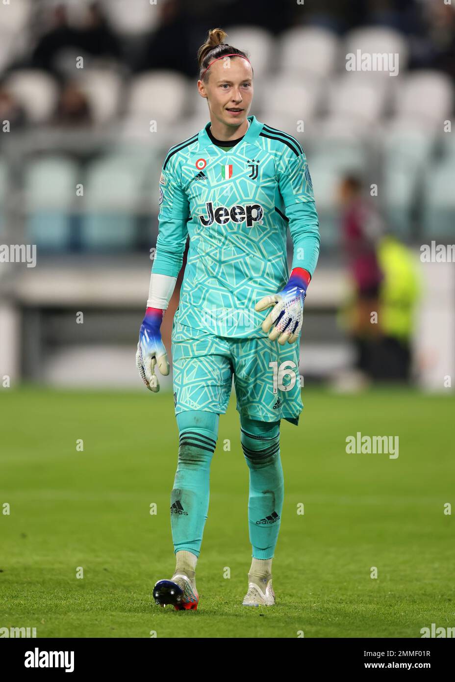 Turin, Italy, 24th November 2022. Pauline Peyraud-Magnin of Juventus ...