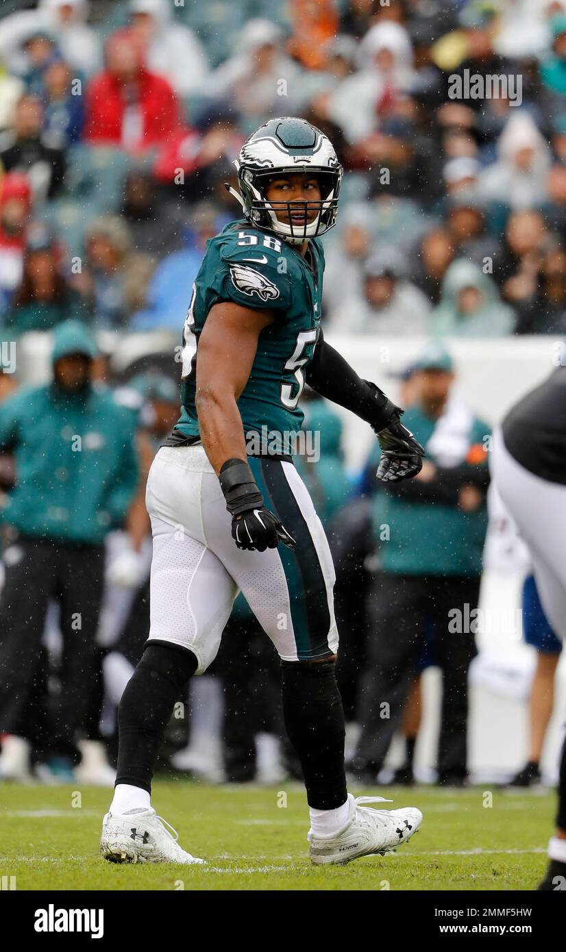 Philadelphia Eagles Jordan Hicks during an NFL football game against ...