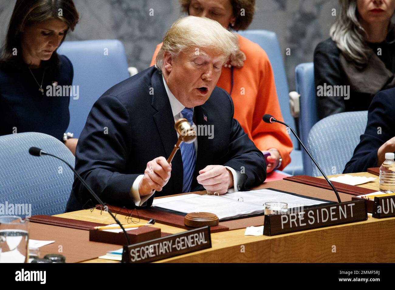 President Donald Trump participates in a United Nations Security ...