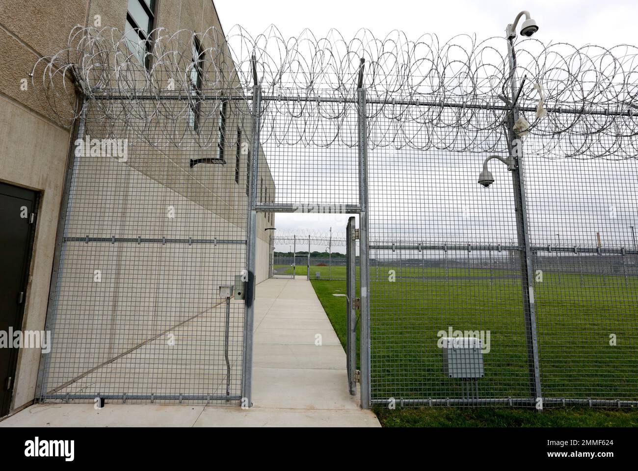 A gate in the West section of the State Correctional Institution at ...