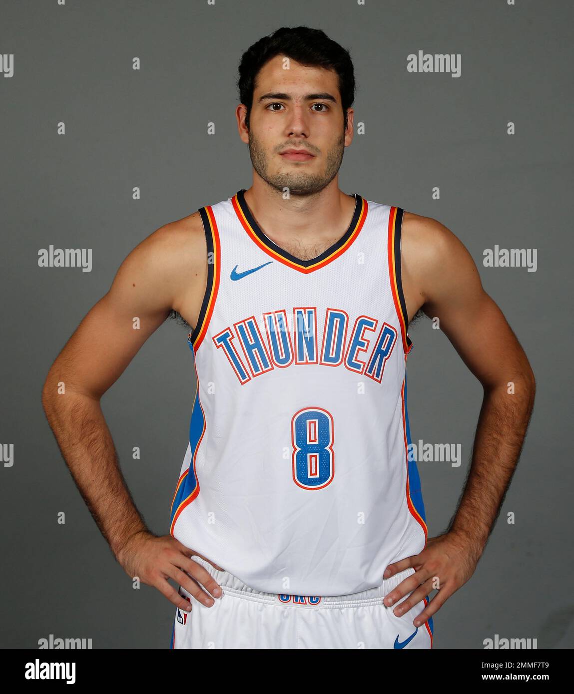 Oklahoma City Thunder guard Alex Abrines during an NBA basketball media ...