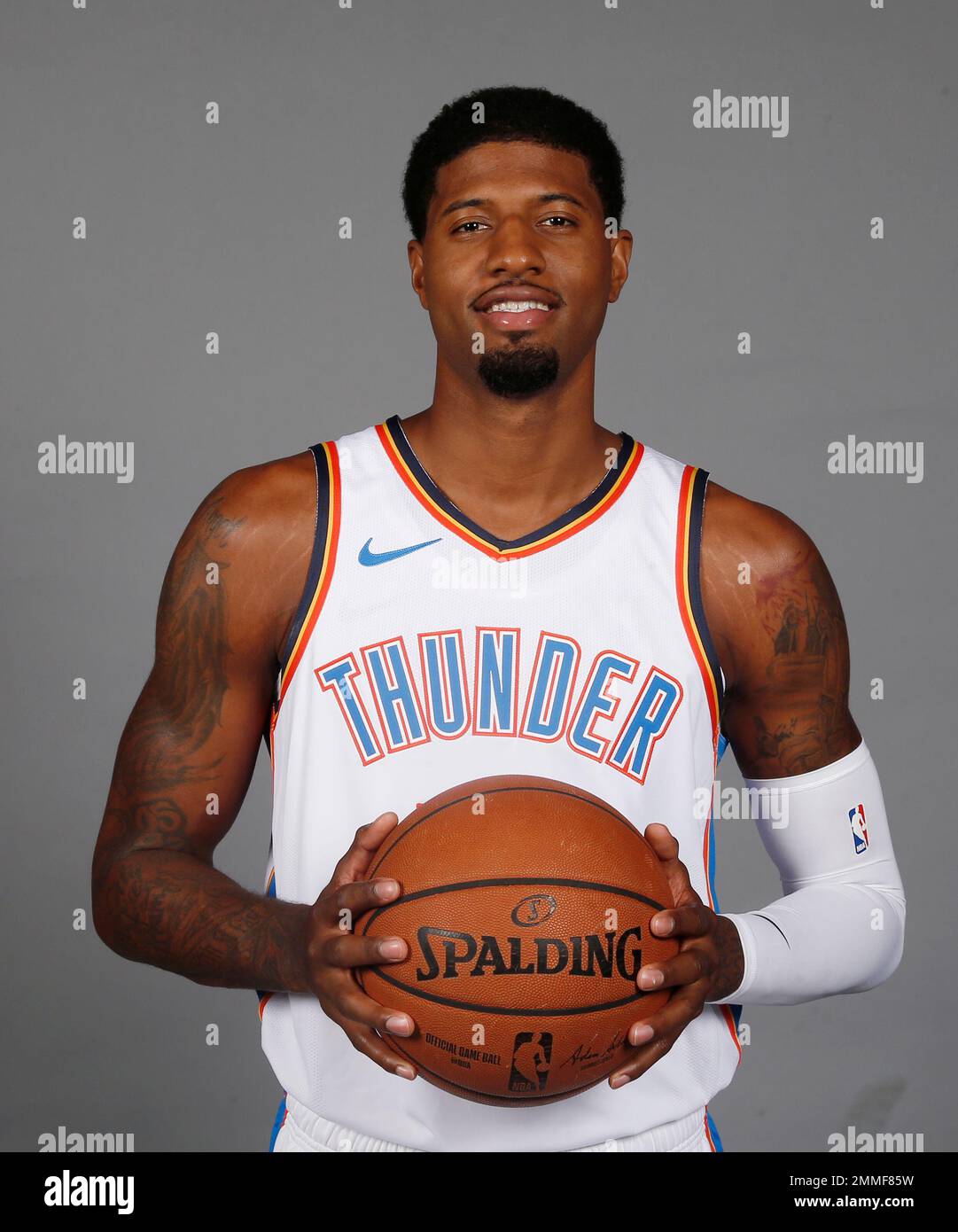 Oklahoma City Thunder forward Paul George during an NBA basketball ...