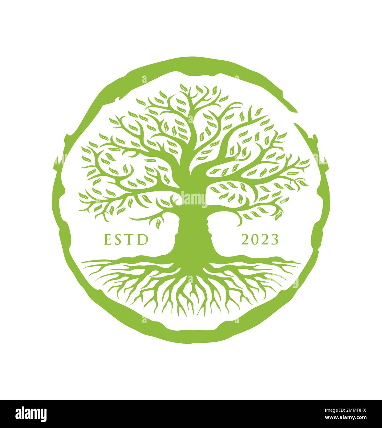 A vector Illustration of Vibrant Tree Logo Vector Sign Stock Vector ...