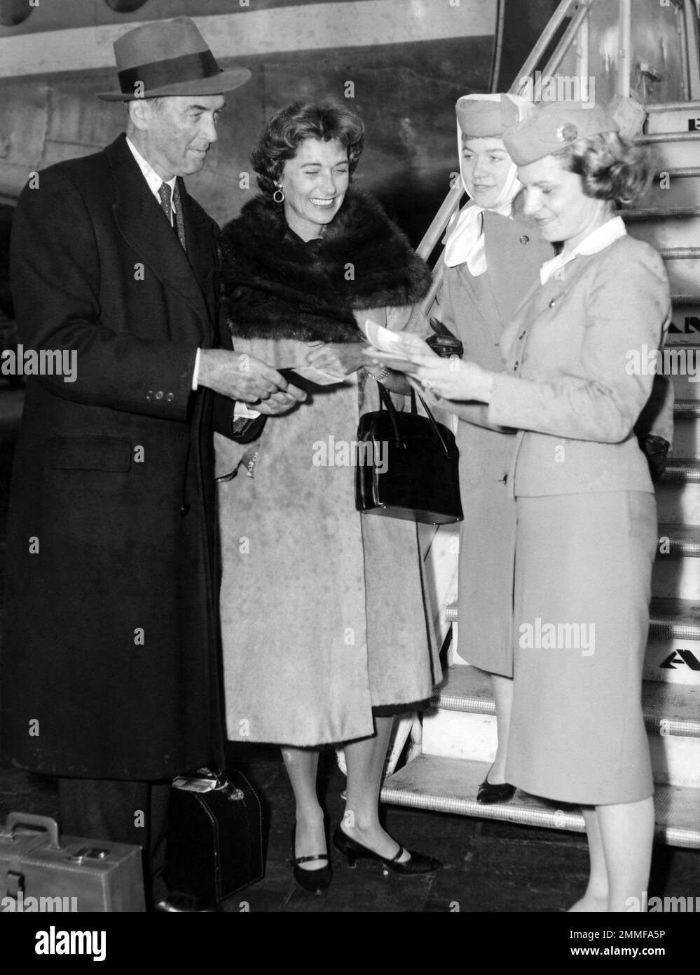 Hollywood actor James Stewart and his wife Gloria Hatrick McLean show ...