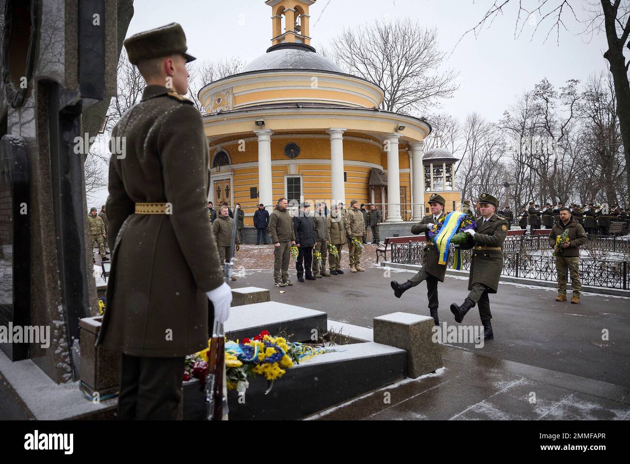Kyiv, Ukraine. 29th Jan, 2023. Ukrainian President Volodymyr Zelenskyy ...