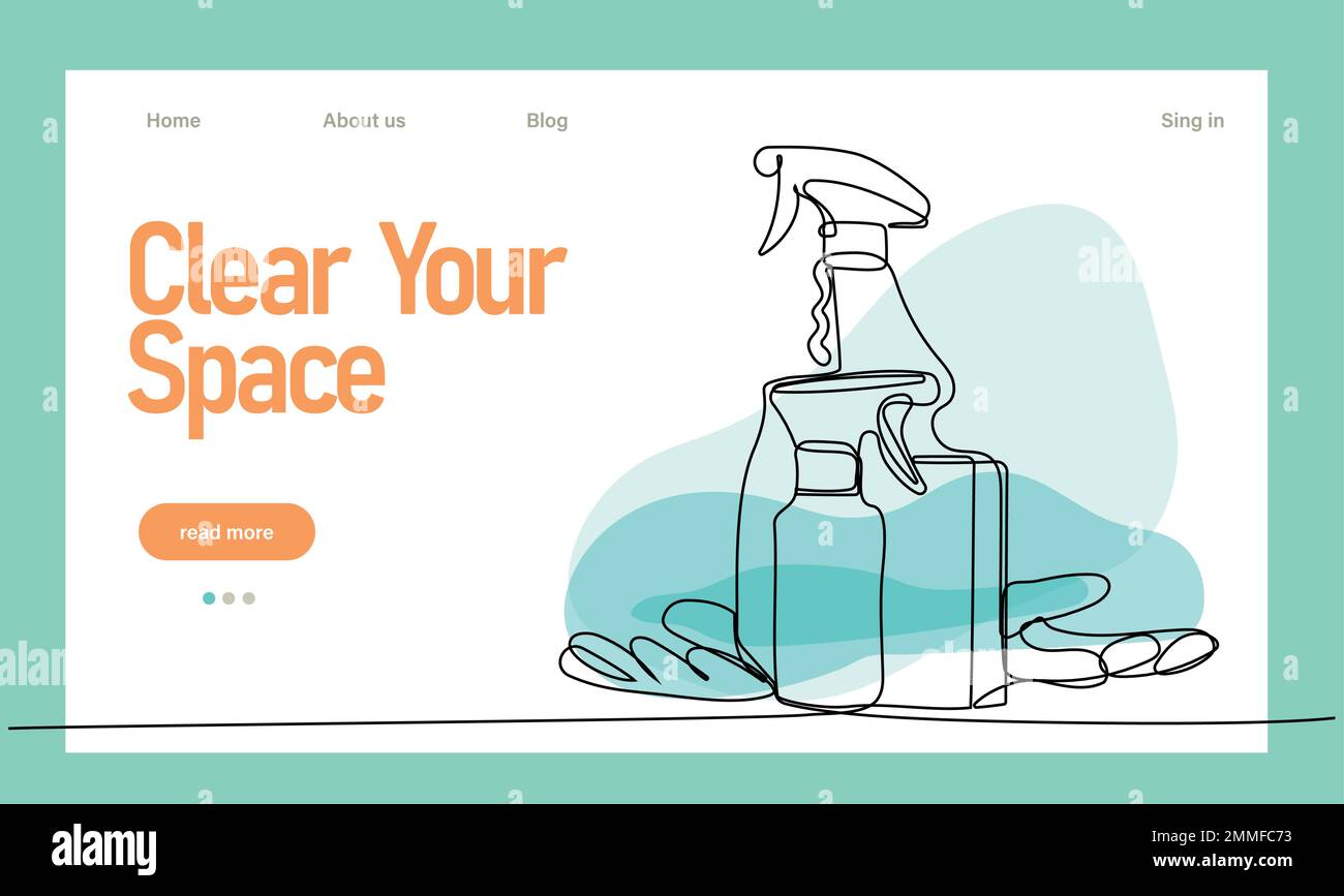 Home cleaning service landing page design concept, illustration of ...