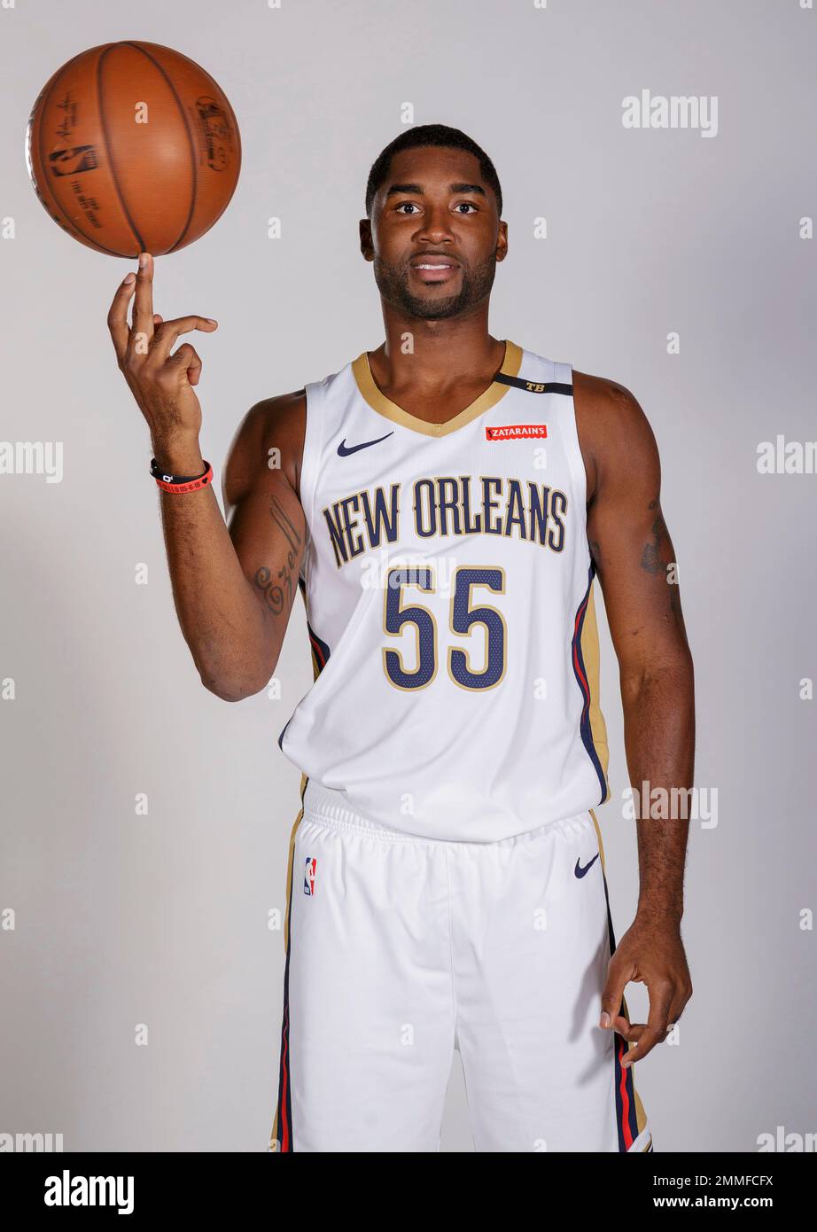 New Orleans Pelicans small forward E'Twaun Moore (55) poses for a ...
