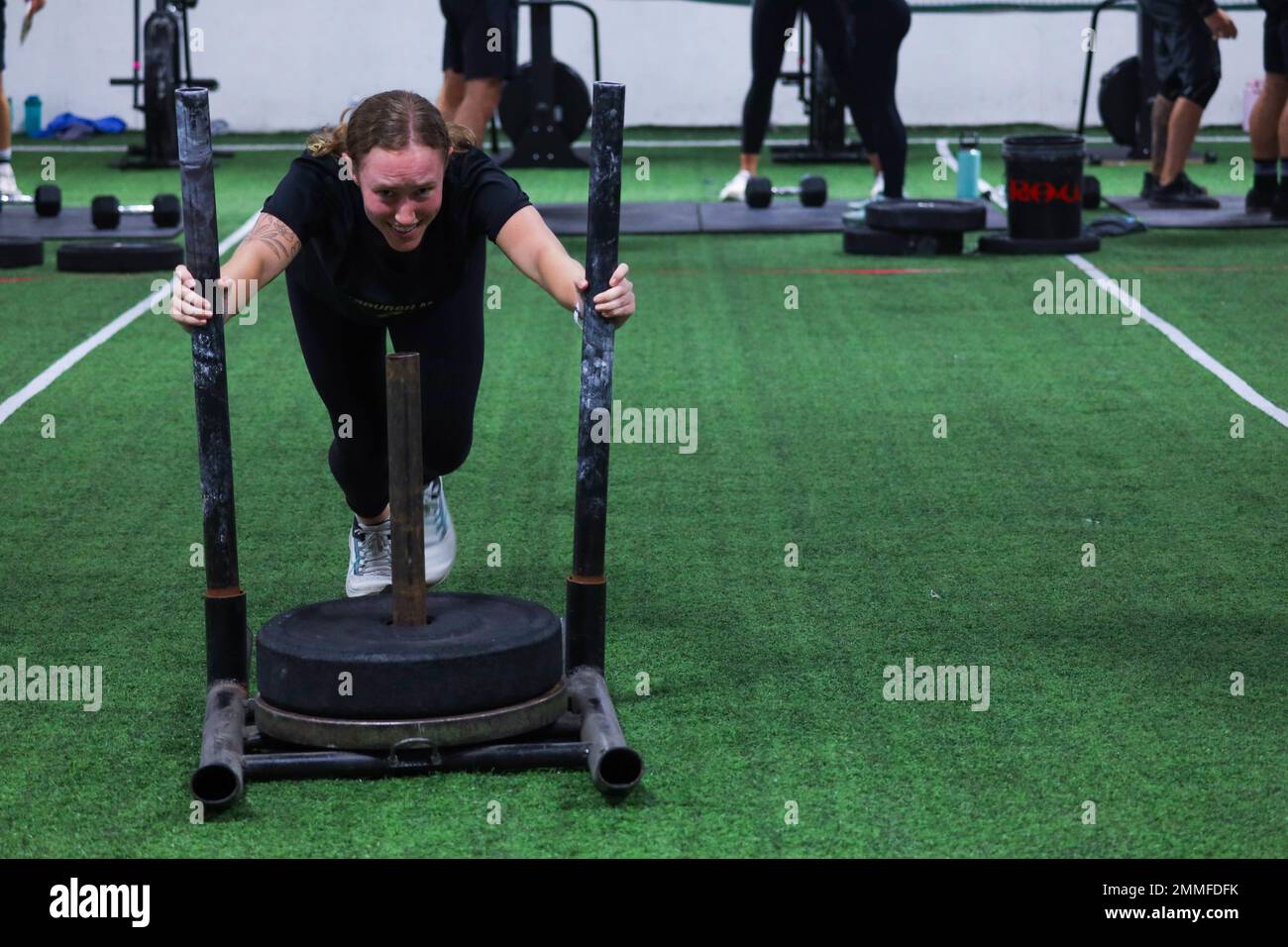 U.S. Marine Corps applicant Allison Okeefe, with Officer Selection Team ...