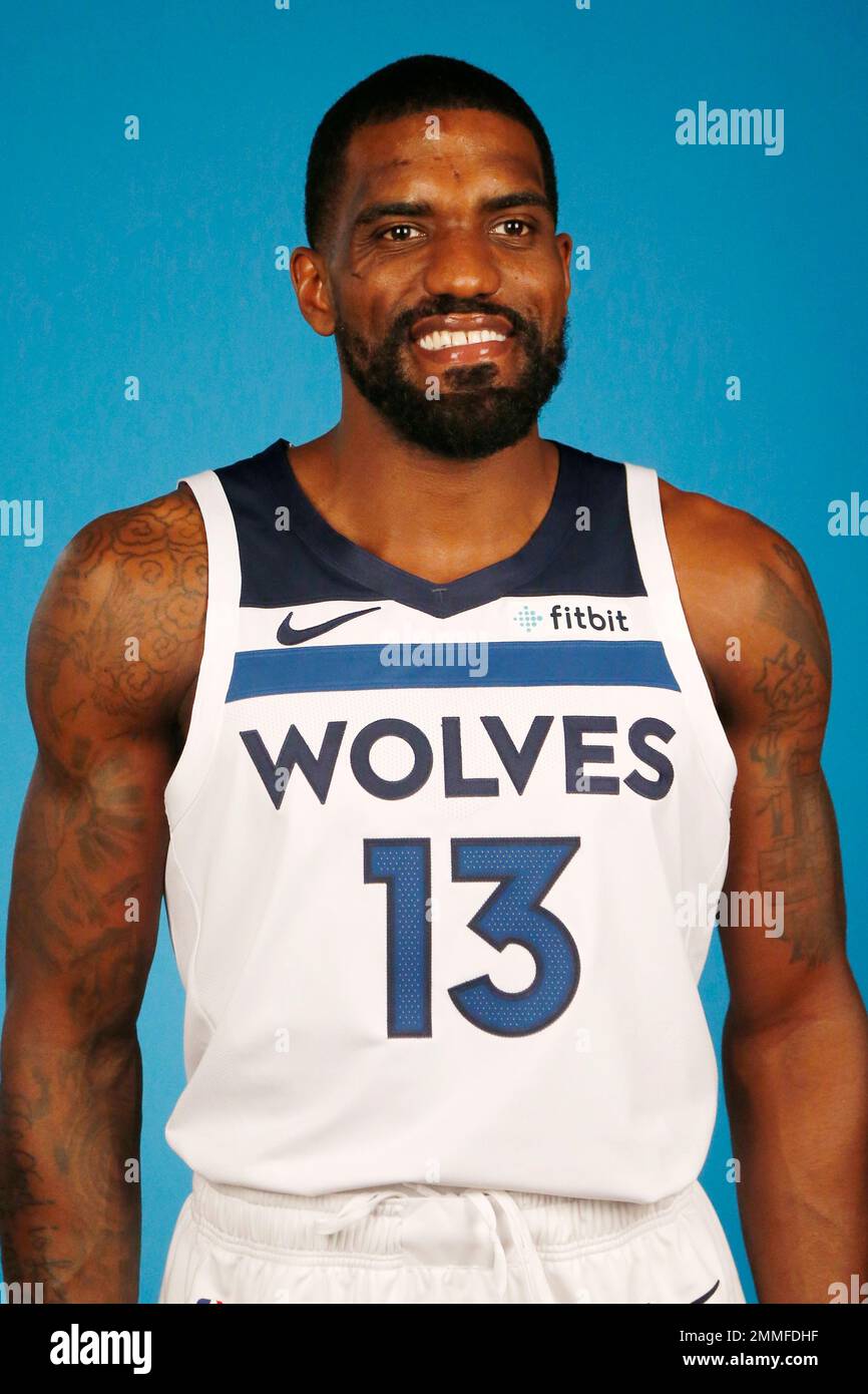 Minnesota Timberwolves' Darius Johnson-Odom poses for a photograph during the NBA basketball ...