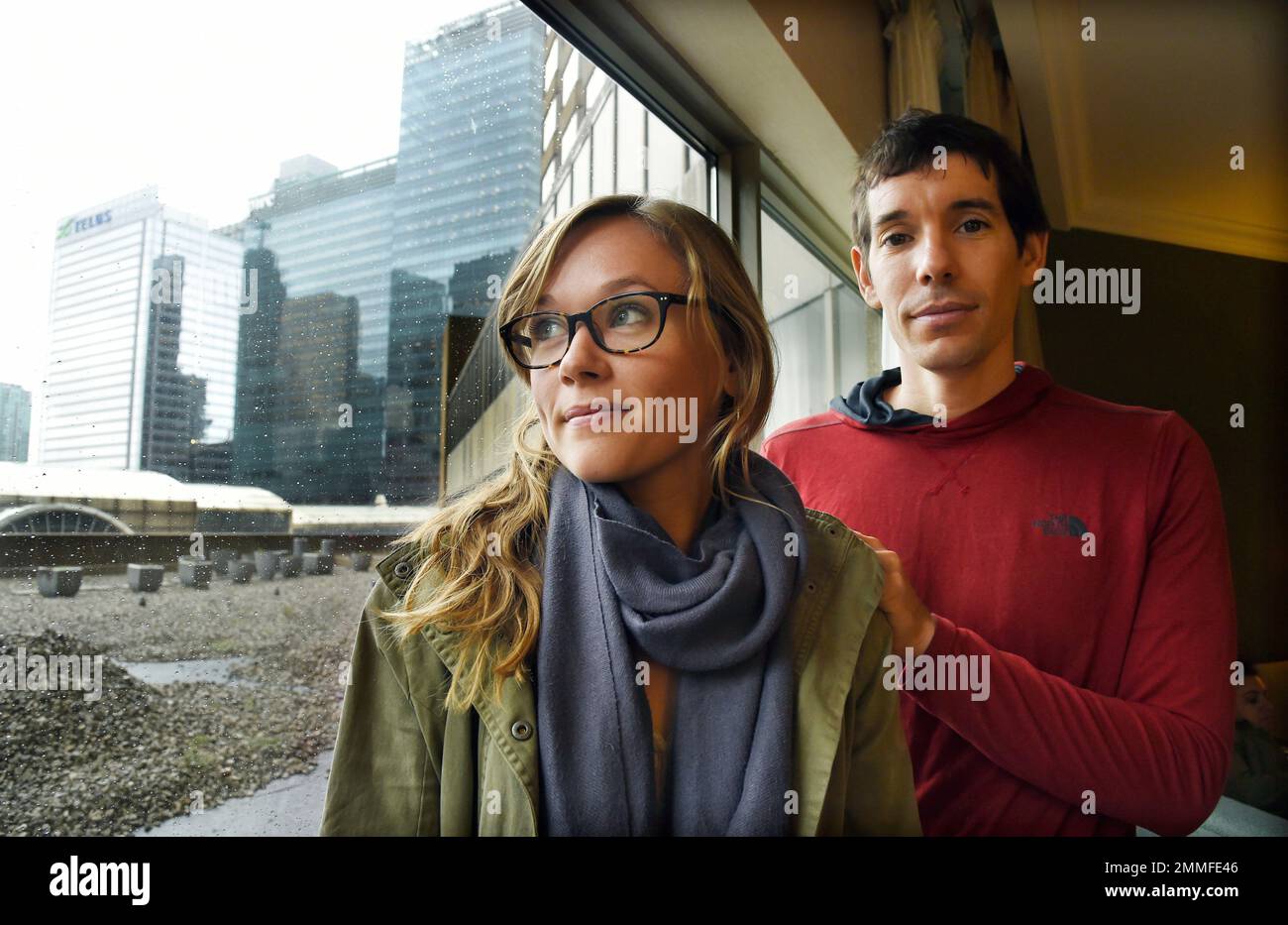 In this Sept. 10, 2018 photo, climbers Sanni McCandless, left, and Alex ...