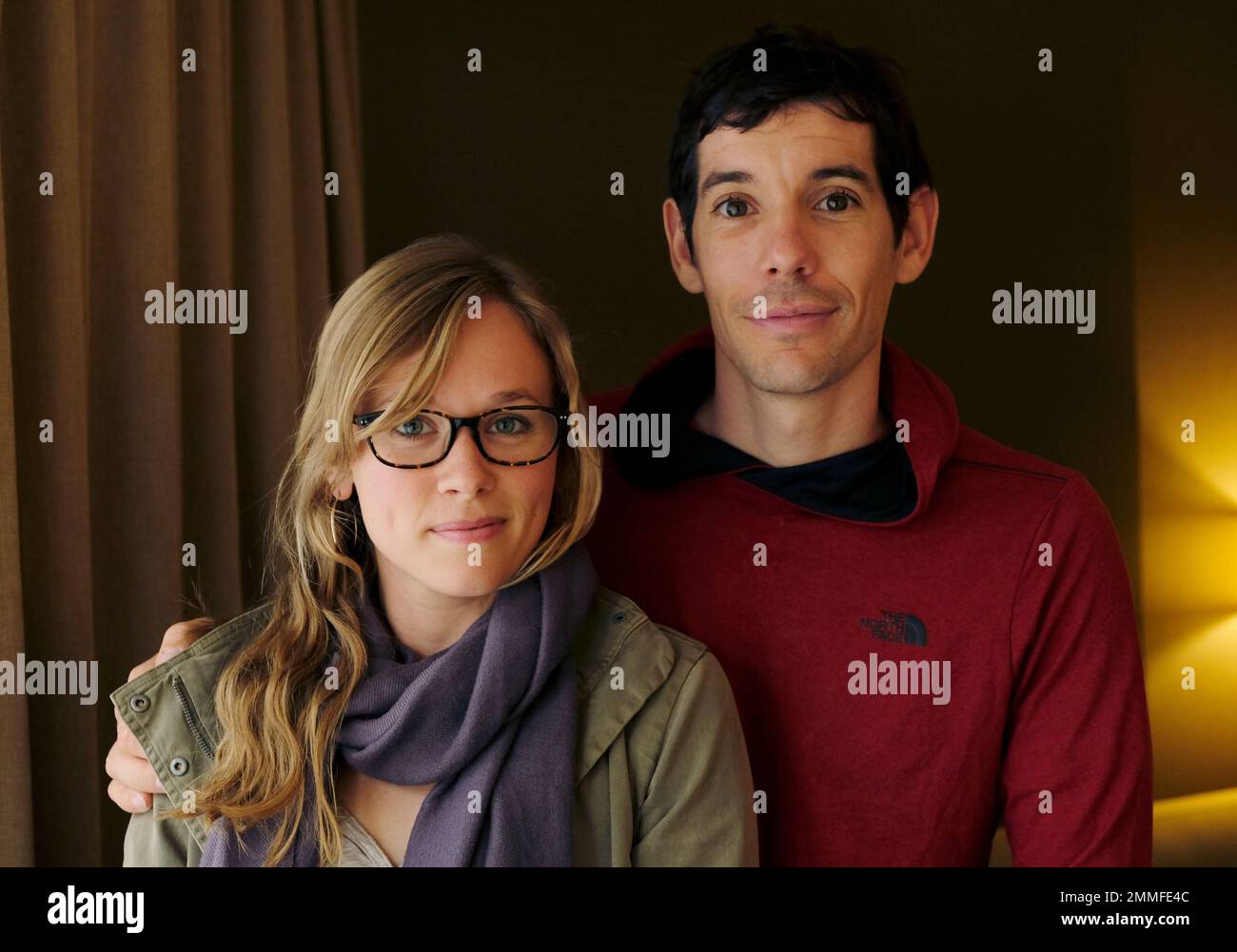 In this Sept. 10, 2018 photo, climbers Sanni McCandless, left, and Alex ...