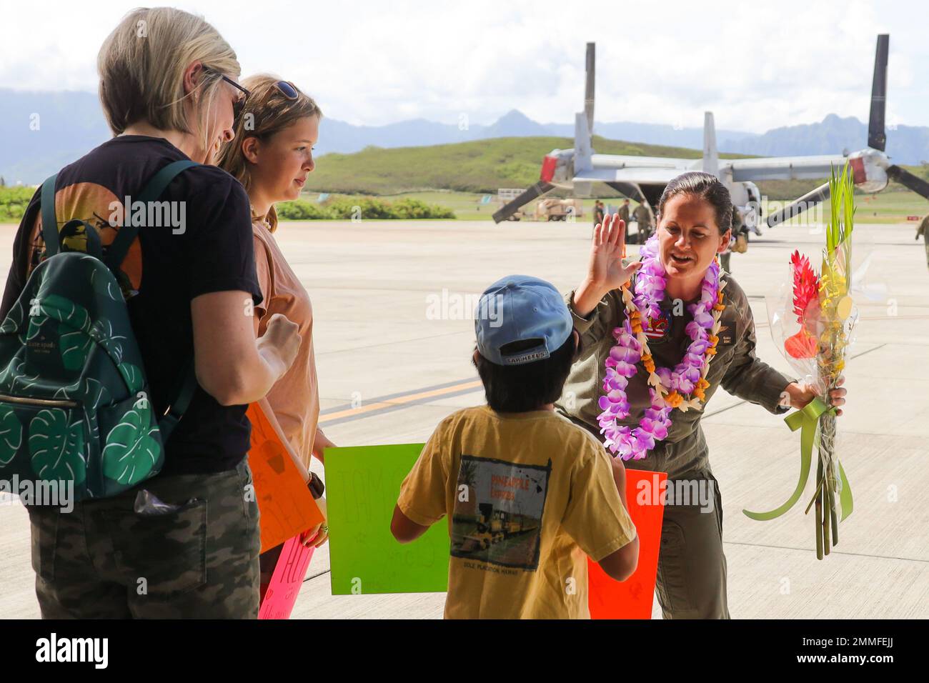 U.S. Marine Corps Lt. Col. Vanessa Clark, commanding officer, Marine Medium Tiltrotor Squadron ...