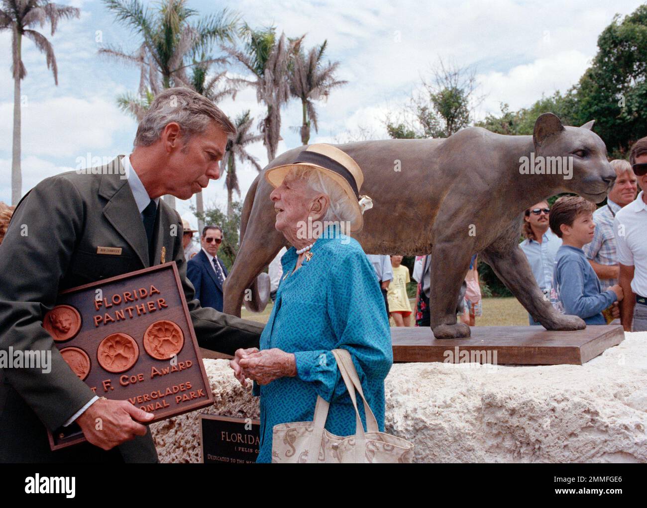 100-year-old environmentalist Marjory Stoneman Douglas chats with park ...