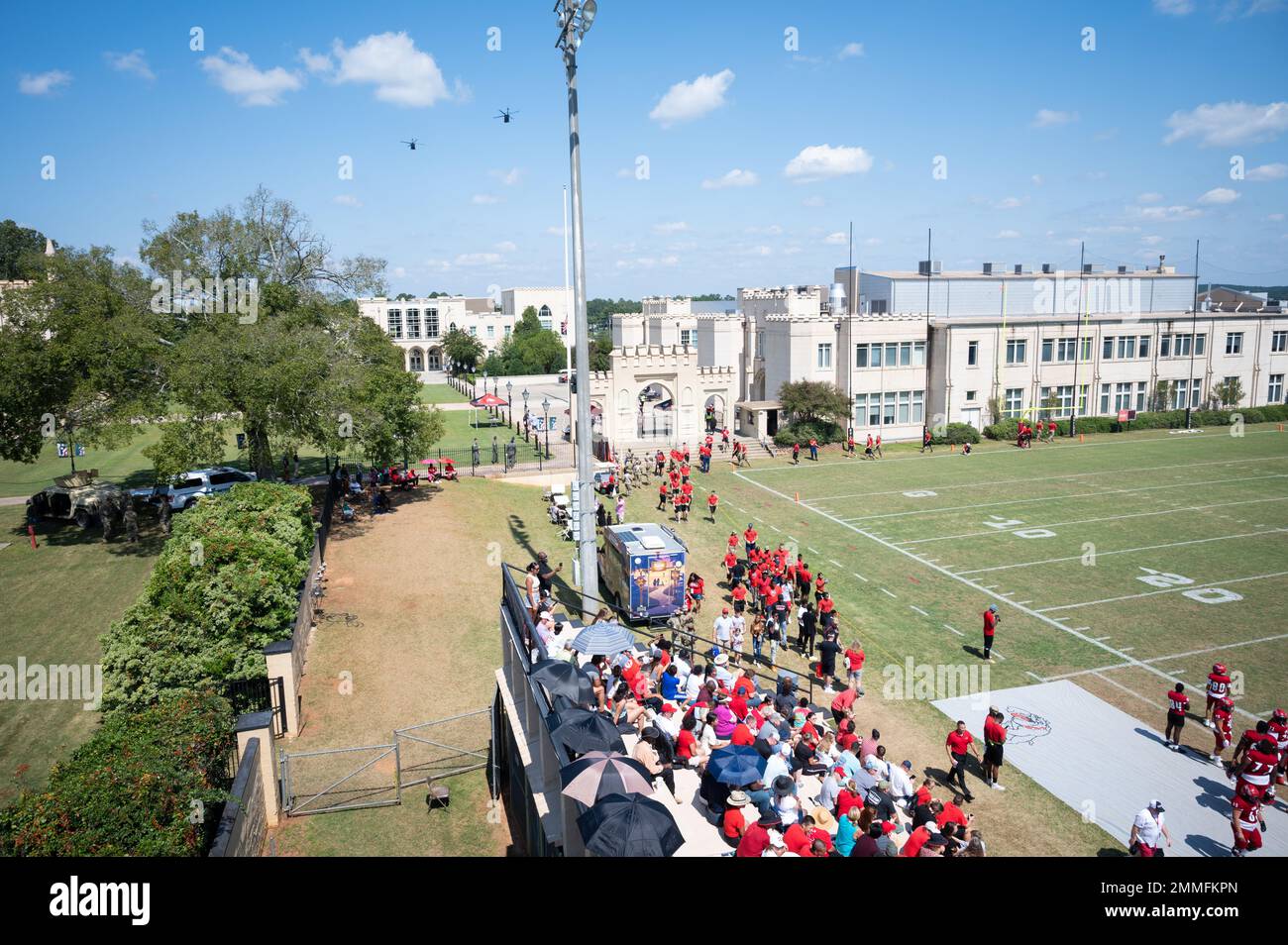 Two UH-60 Black Hawk helicopters from the Georgia Nation Guard perform ...