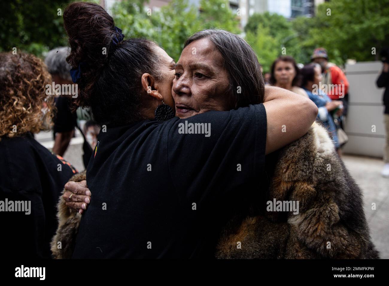 Veronica Nelson’s mother Aunty Donna Nelson arrives at the Coroners ...