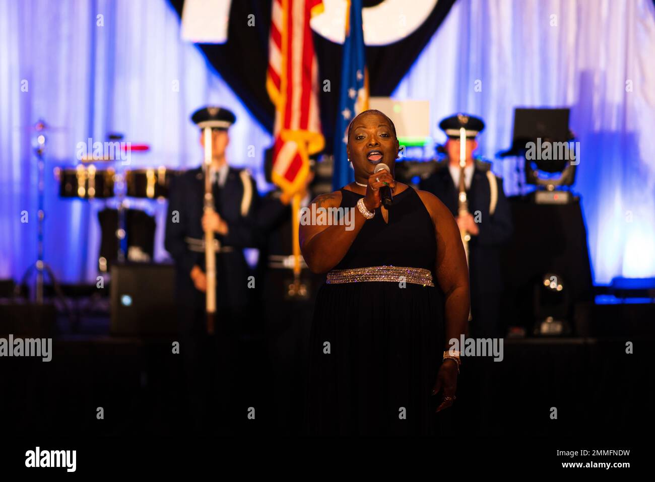 Sonya Bryson-Kirksey, anthem singer for the Tampa Bay Lightning, sings ...