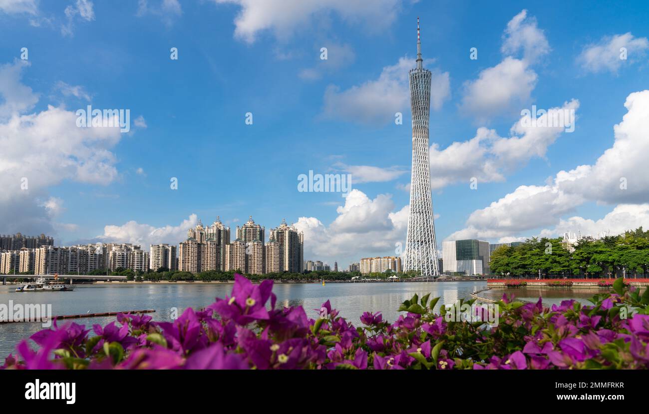 China skyscrapers and landmarks guangzhou tower hi-res stock ...