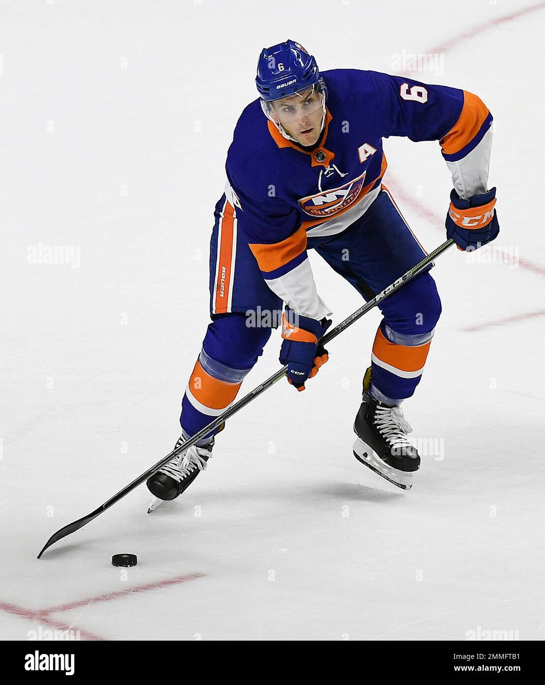 New York Islanders' Ryan Pulock (6) during the third period of a ...