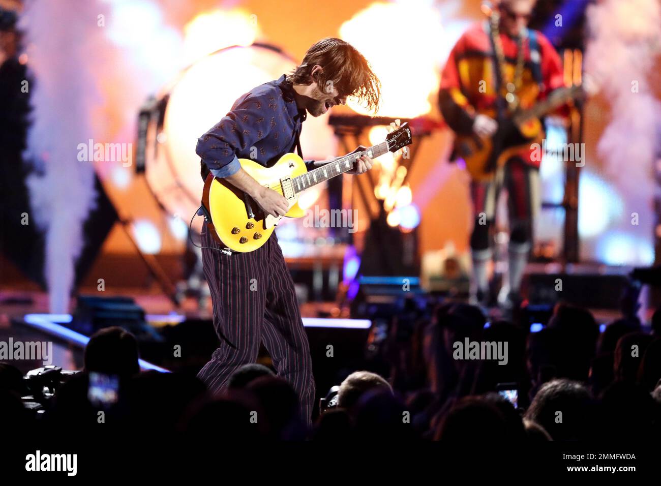 Wayne Sermon of the band Imagine Dragons performs at the 2018 ...
