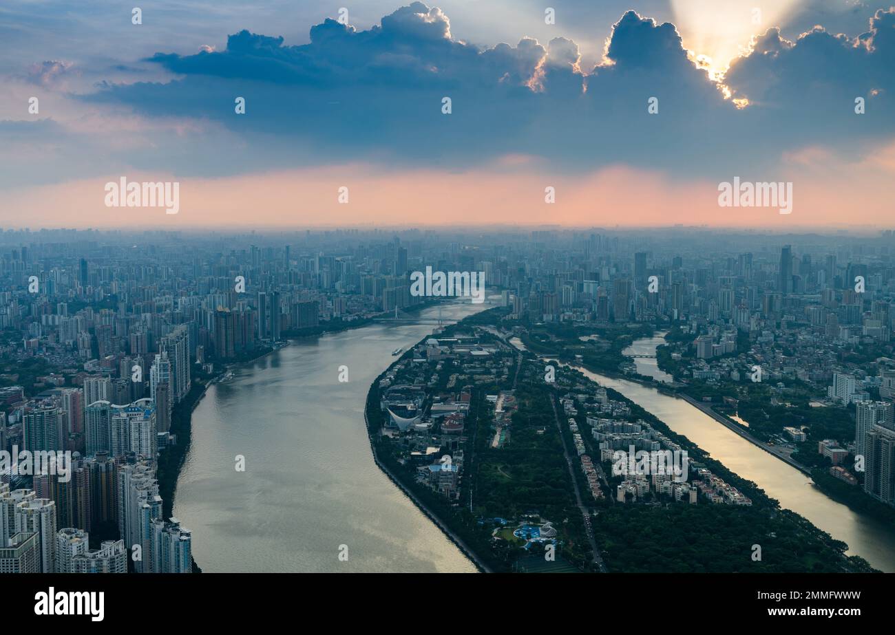 Aerial view panoramic guangzhou city hi-res stock photography and ...
