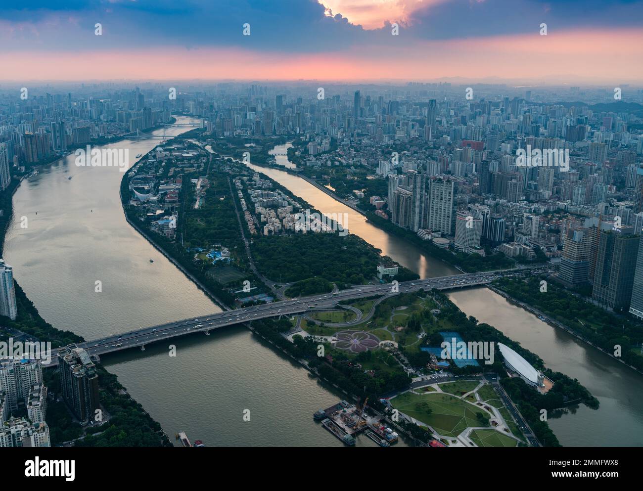 Aerial view panoramic guangzhou city hi-res stock photography and ...