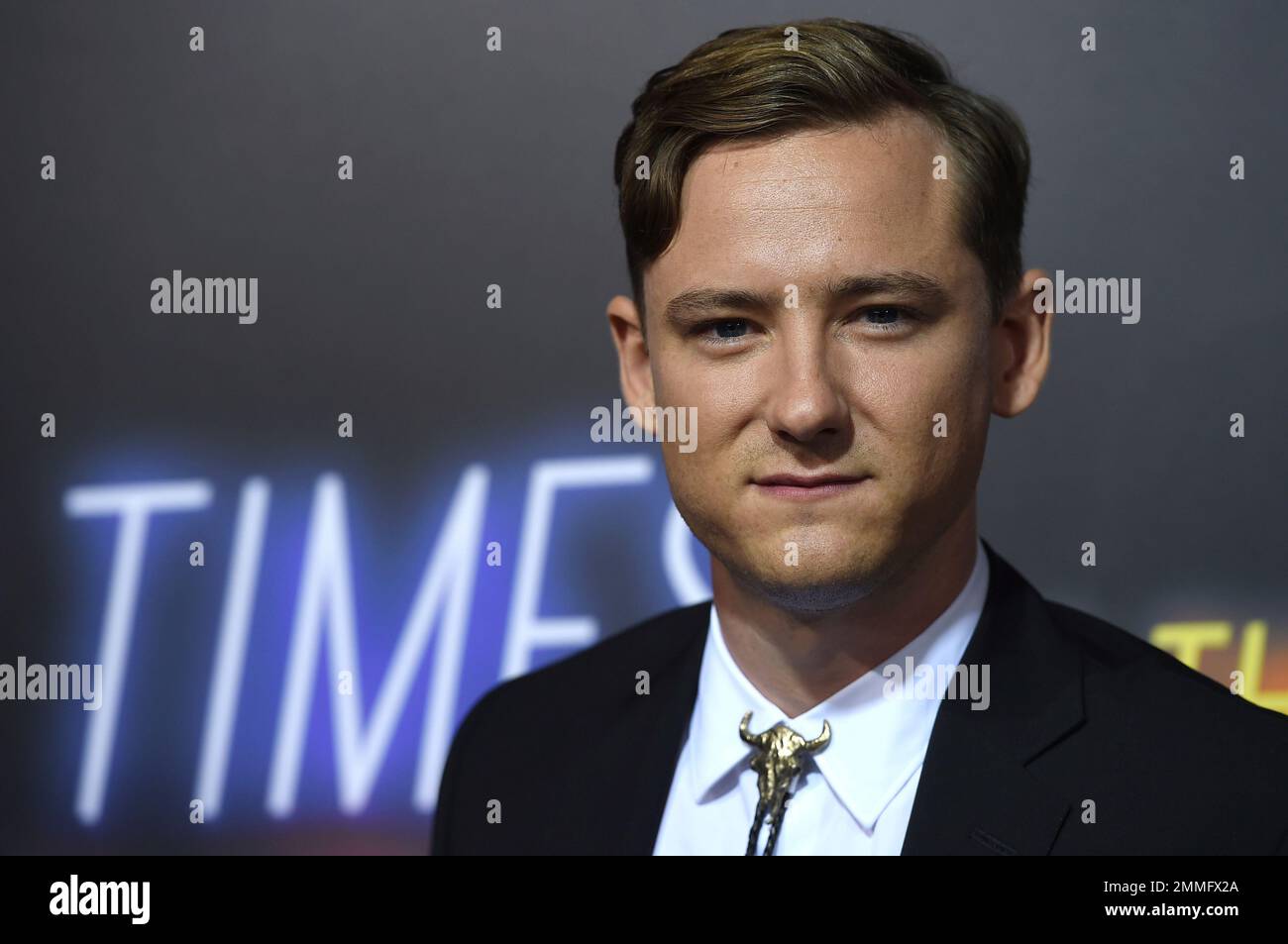 Cast member Lewis Pullman arrives at the Los Angeles premiere of "Bad ...