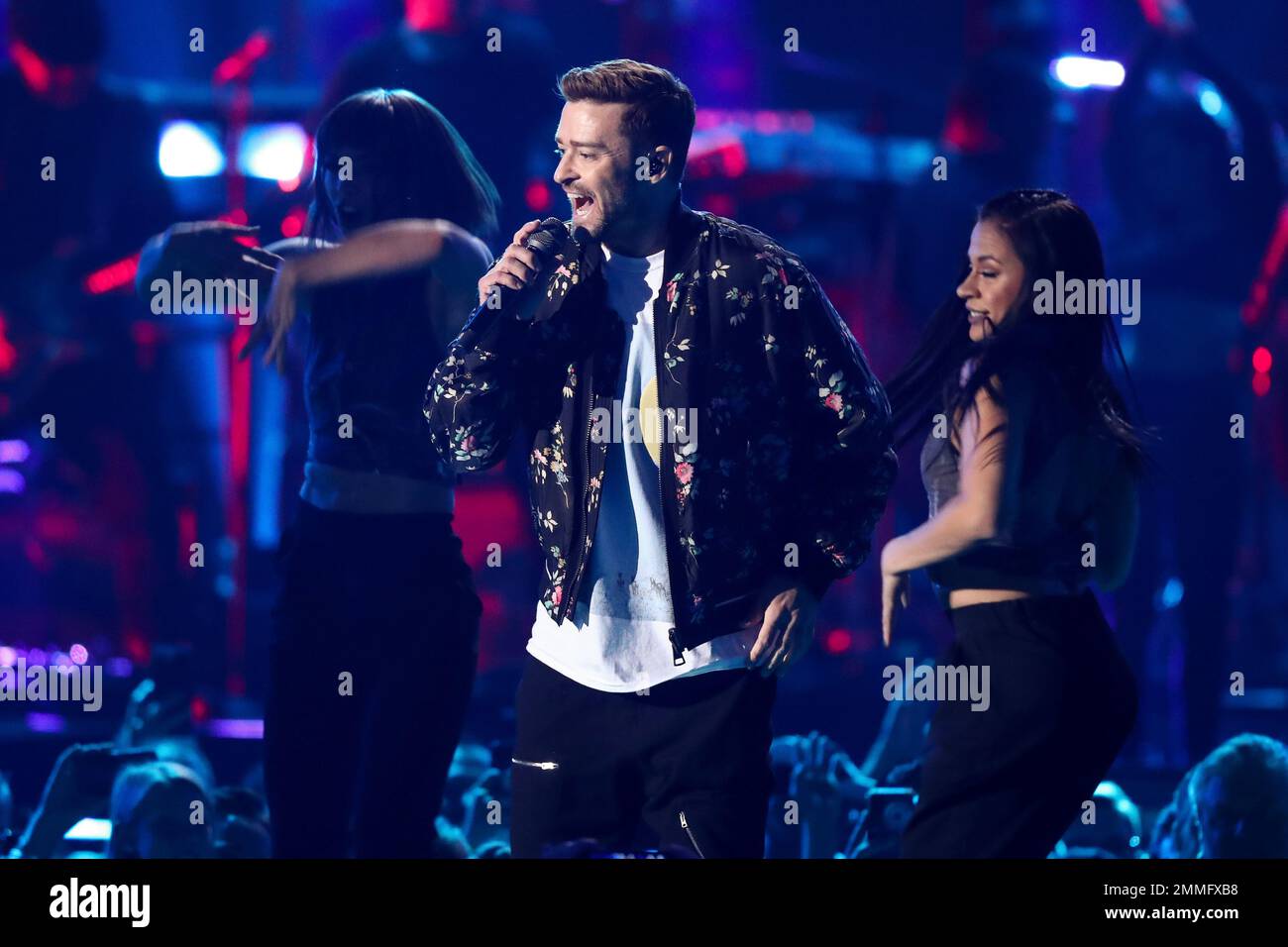 Justin Timberlake performs at the 2018 iHeartRadio Music Festival Day 2 ...