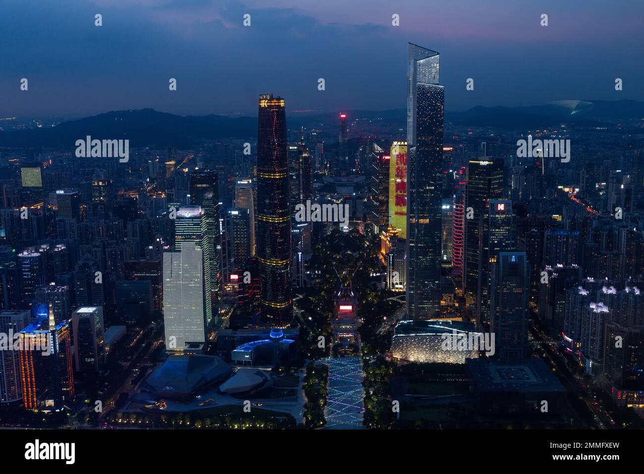 Guangzhou k11 shopping center and night view hi-res stock photography ...