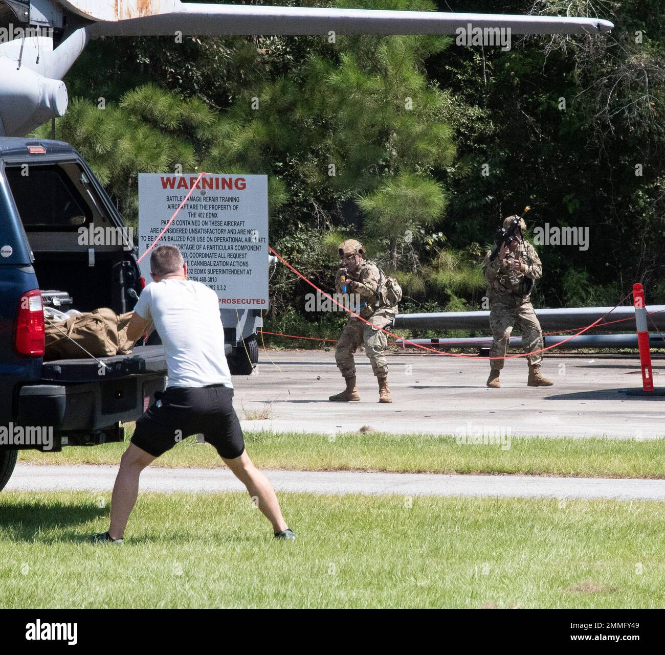 U.S. Airmen with the 116th Security Forces Squadron, 116th Air Control ...