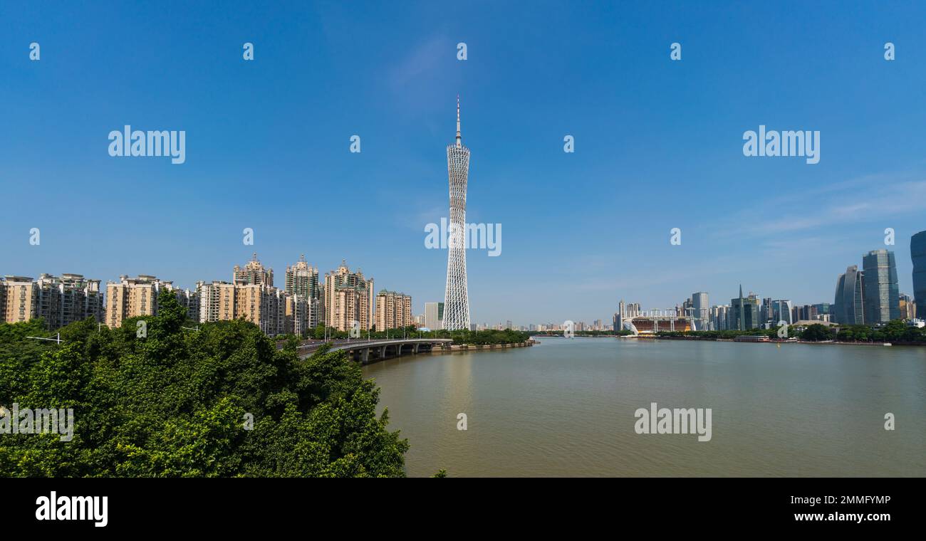 China skyscrapers and landmarks guangzhou tower hi-res stock ...