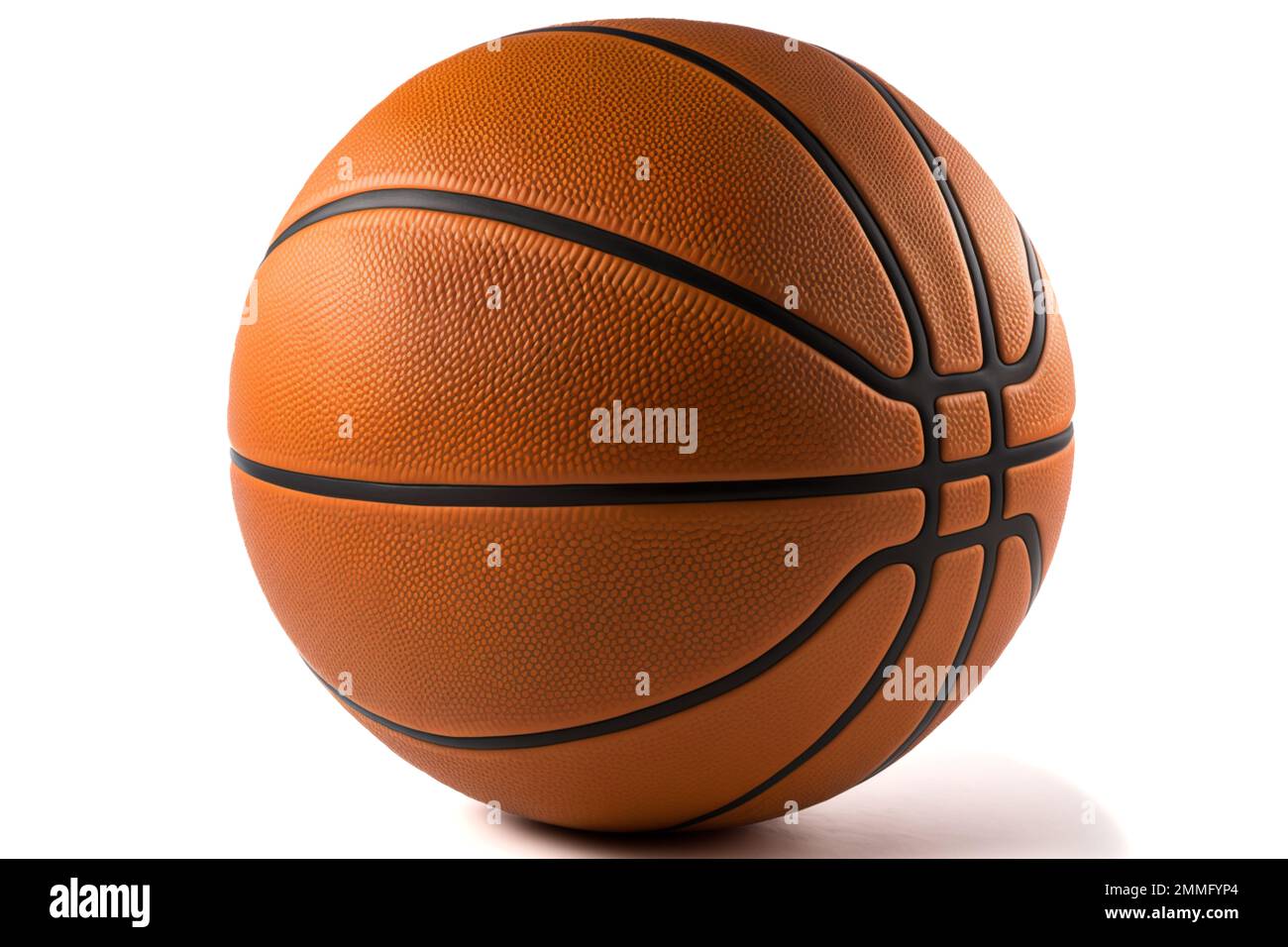 An image of a basketball on a white background showcases the iconic ...