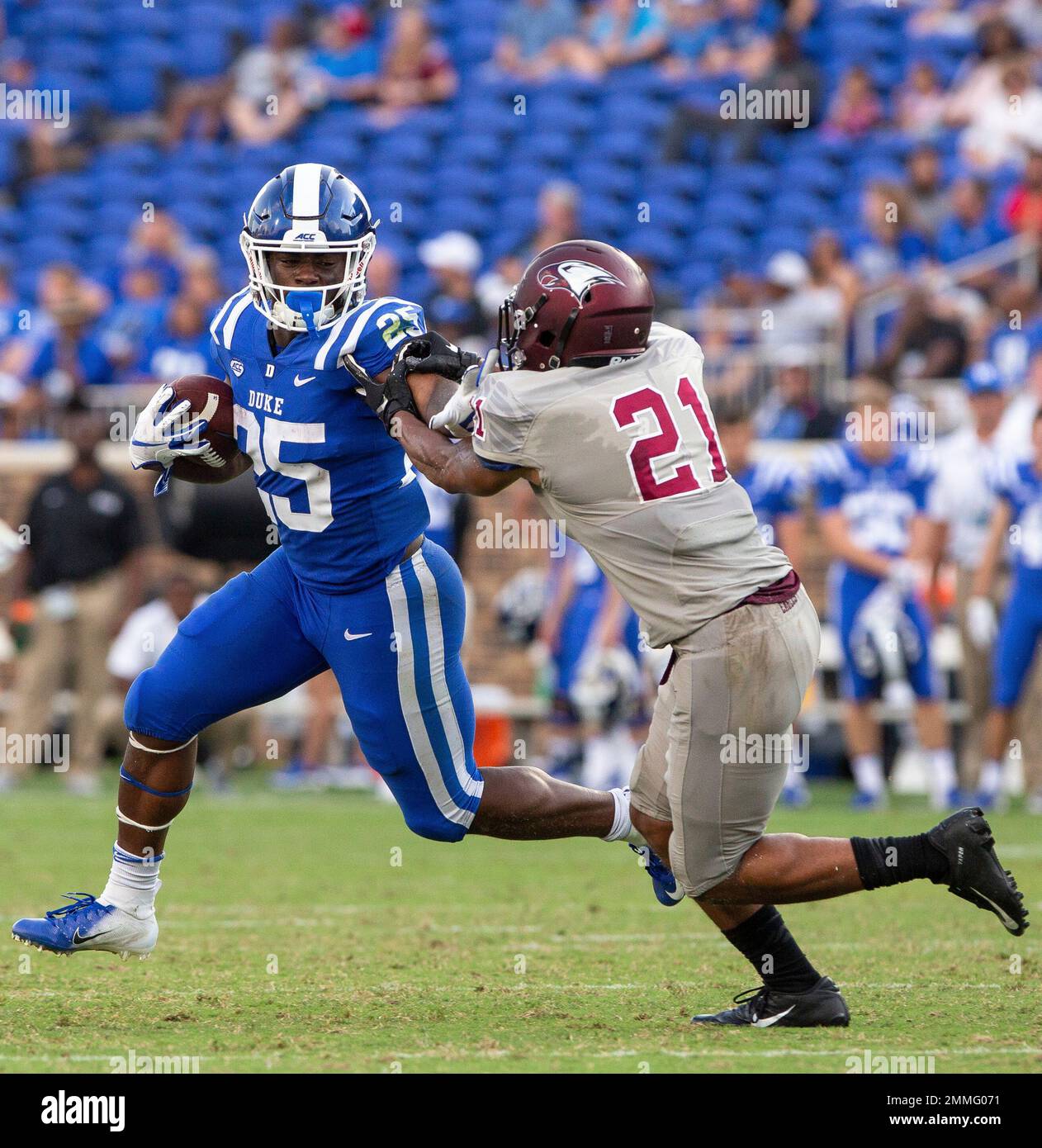Duke's Deon Jackson (25) shoves away North Carolina Central's Daryl ...