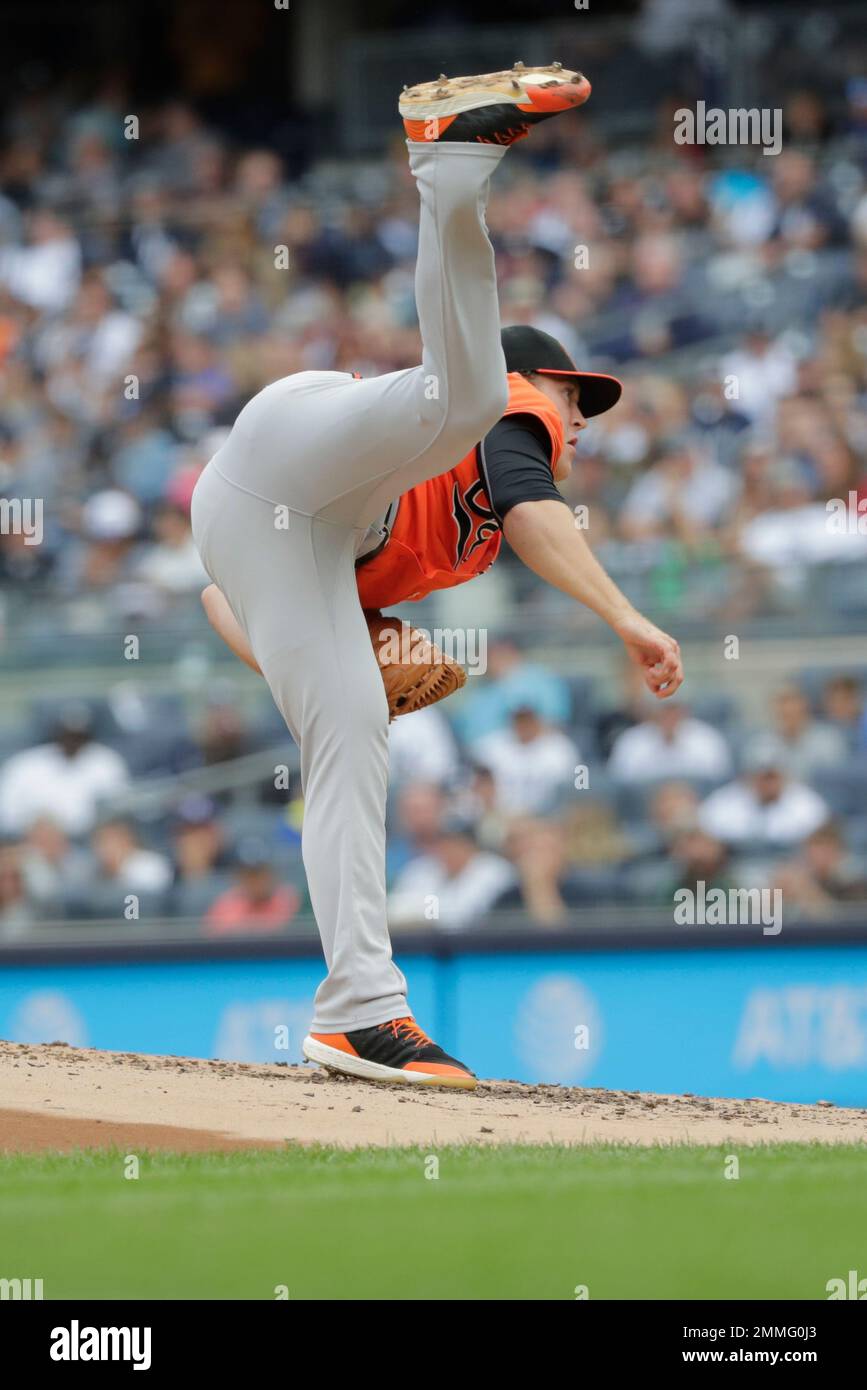 Baltimore Orioles' David Hess (41) delivers a pitch during the first ...